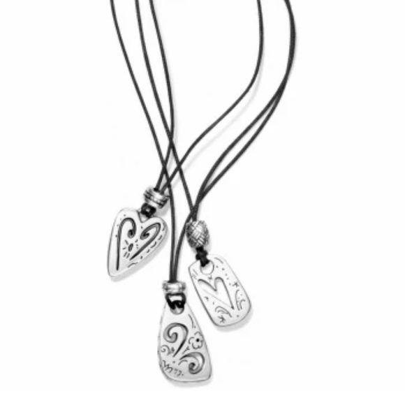Brighton | Jewelry | Brighton Brazilian Multi Charm Triple Heart Lariat ...